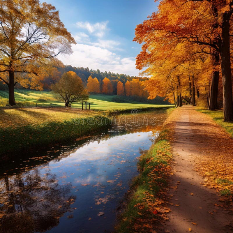 Autumn. Fall. Fall 2024. Autumn 2024. Waterfall on an Autumn Day in the ...