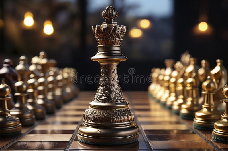 Chess. Chessboard. Dramatic Chess War Scene with Explosions and Debris ...