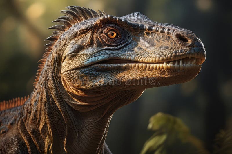 Dinosaur. Dinosaurs in the Jungle. View of an Ominous T-Rex Dinosaur ...