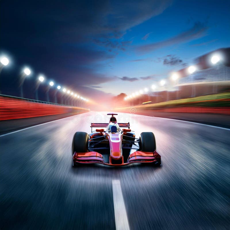 F1 Car. Formula 1 Car on Racing Track, F1 Grand Prix Race. Concept of ...