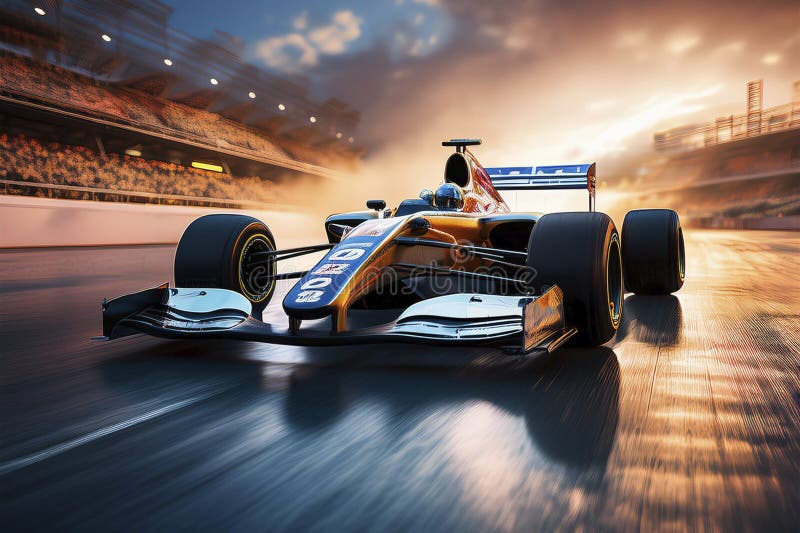 F1 Car. Formula 1 Car on Racing Track, F1 Grand Prix Race. Concept of ...