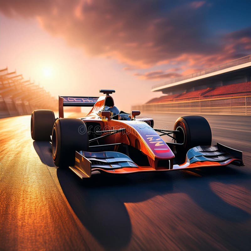 F1 Car. Formula 1 Car on Racing Track, F1 Grand Prix Race. Concept of ...