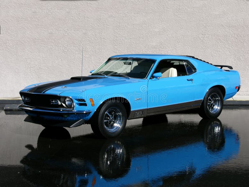 1970 Ford Mustang Mach1 Reflection Editorial Stock Image - Image of ...
