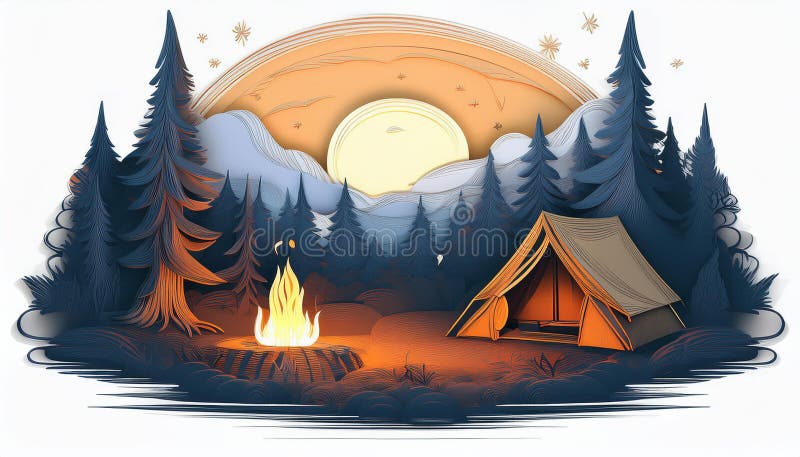 Camping Vector Background Stock Illustrations – 71,208 Camping Vector ...