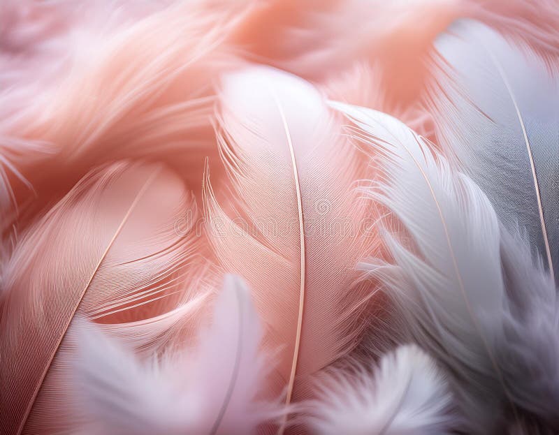 Close-up of Delicate Feathers with Soft Focus Stock Illustration ...