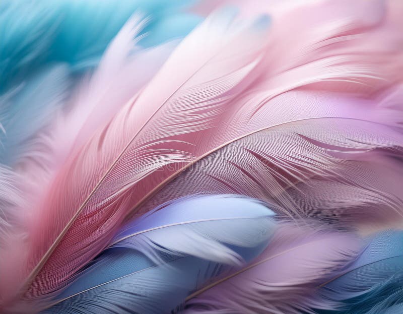 Close-up of Delicate Feathers with Soft Focus Stock Illustration ...