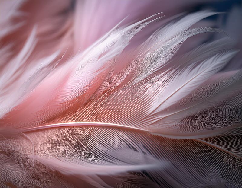 Close-up of Delicate Feathers with Soft Focus Stock Illustration ...