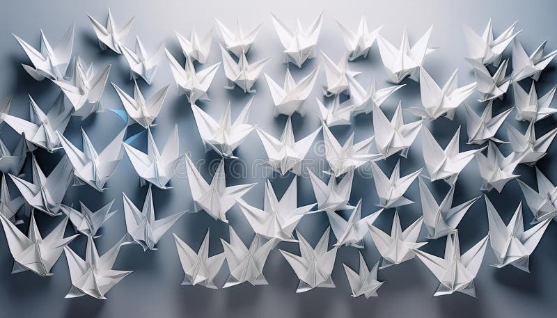 Large-scale Art Installation of Origami Peace Cranes Symbolizing ...