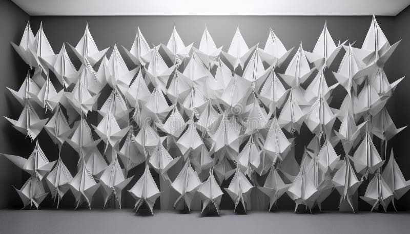 Large-scale Art Installation of Origami Peace Cranes Symbolizing ...