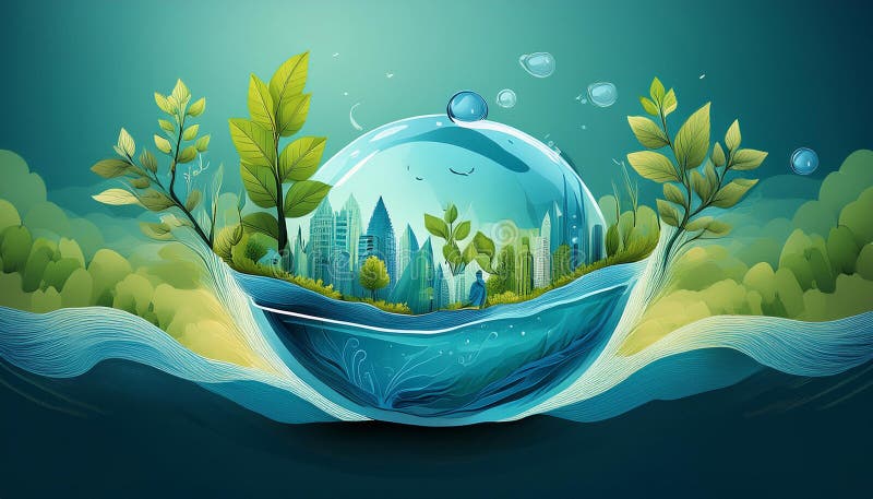 Campaign Poster Raising Awareness about Water Footprint Stock ...