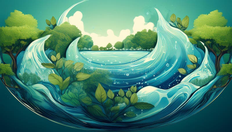 Campaign Poster Raising Awareness about Water Footprint Stock ...