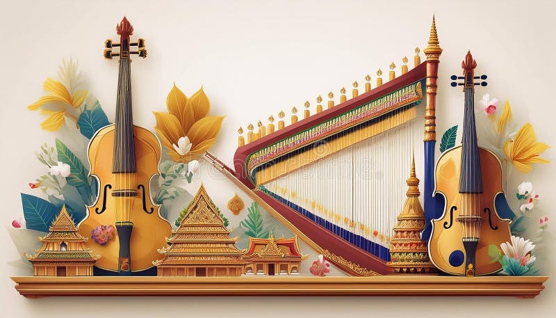 Exploring Traditional Thai Music Stock Illustrations – 12 Exploring ...