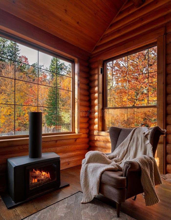 Rustic Cabin Illustration in Western Style Stock Illustration ...