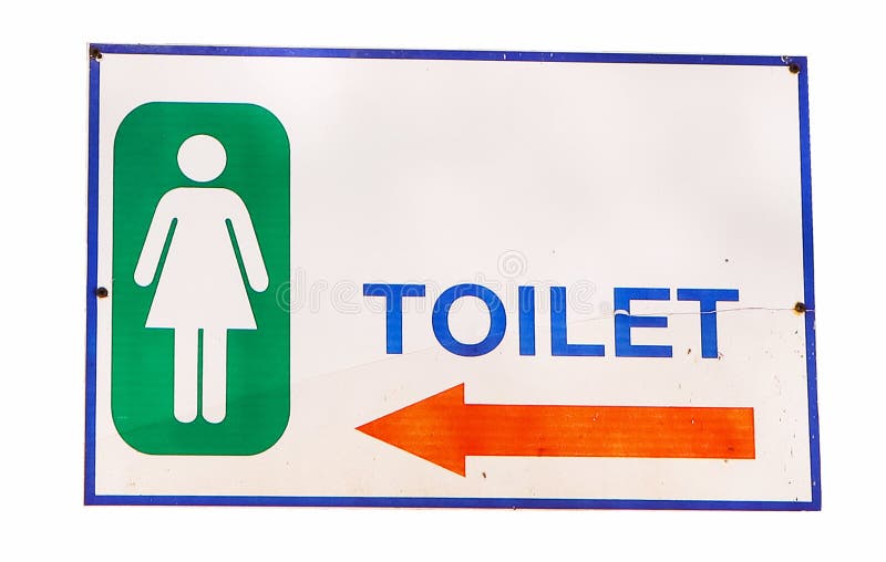 Signs Modern Public Toilet or White Bathroom Sign Isolated on White ...