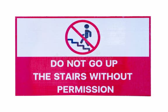 Prohibited Letter Sign Red and White Plastic with Walking People Icon ...