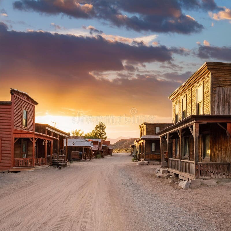 Old Western Town. Dirt Road. Transparent PNG File. Stock Image ...