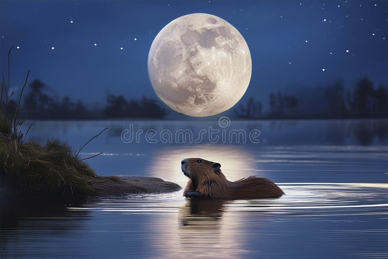 Beaver Moon. Full Moon. Beaver Full Moon. 15 November 2024. Generative ...