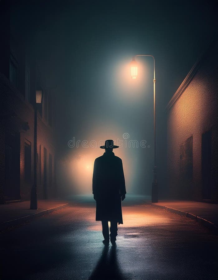 The Hat Man, Paranormal Phenomena Stock Illustration - Illustration of ...
