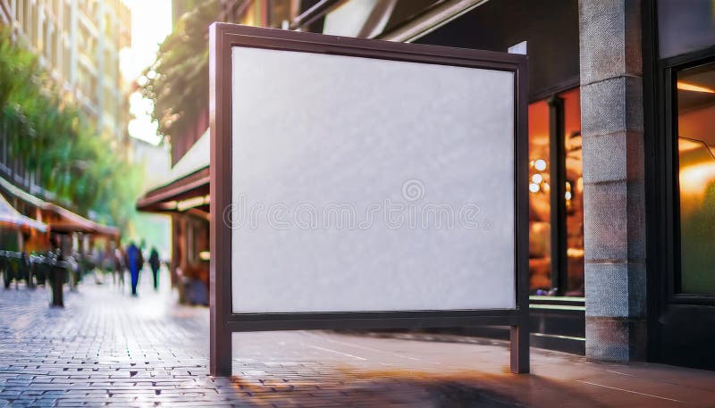 Advertising Posters for Advertising Purposes are Placed in Busy ...