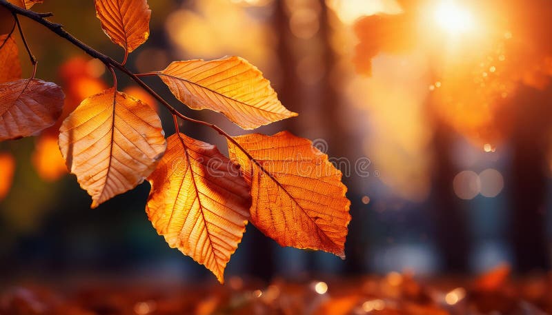 Fallen leaves in spring_ stock illustration. Illustration of macro ...