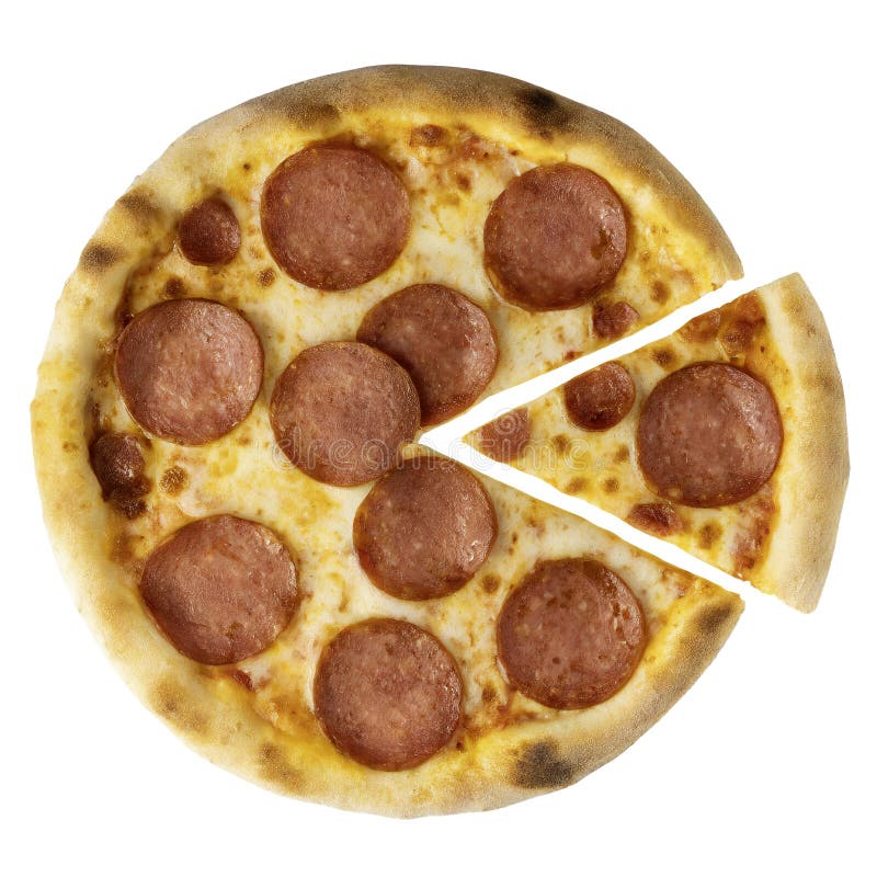 Pepperoni Pizza Illustration Stock Illustration - Illustration of ...