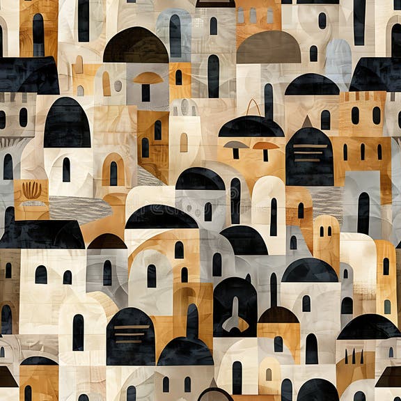 Cityscape Illustration Repeating Pattern, Cartagena Colombia Inspired ...