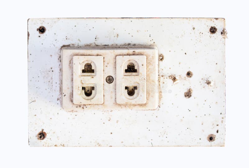 Box Old Electrical Power Switch Off, on and Plug Energy Damaged ...