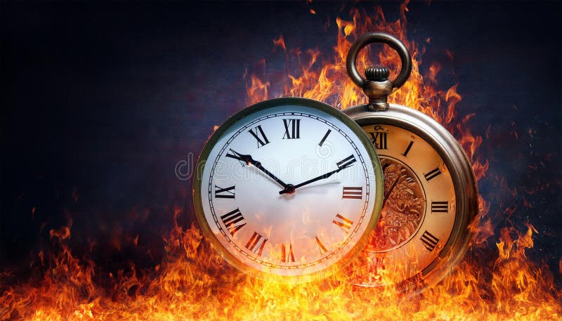 Burning Clocks Stock Illustrations – 142 Burning Clocks Stock ...