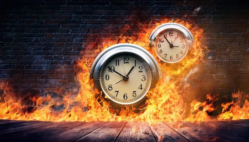 Burning Clocks Stock Illustrations – 142 Burning Clocks Stock ...