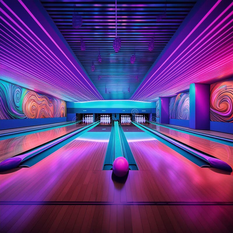 Bowling in a Neon Wonderland: the Ultraviolet Experience Stock ...