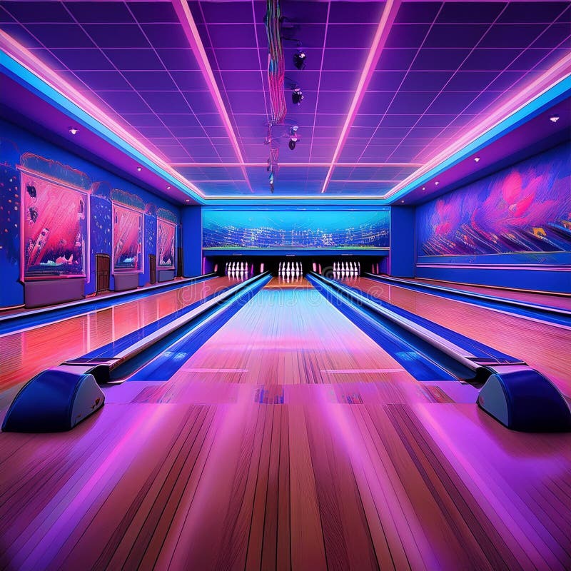 Bowling in a Neon Wonderland: the Ultraviolet Experience Stock ...