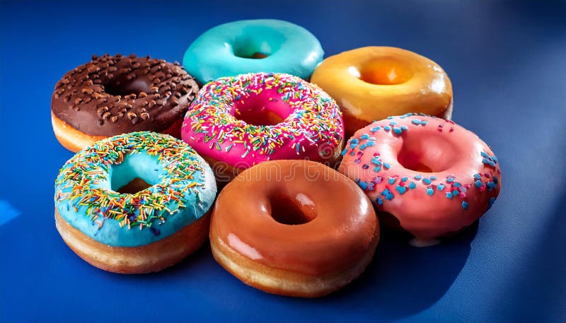 Colorful Donuts. Assortiment of Donuts with Various Colors and Toppings ...