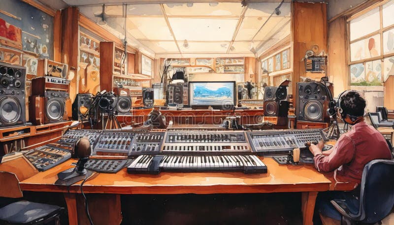 Generated Image?TV Studio, Recording Studio, Broadcasting Studio Stock ...