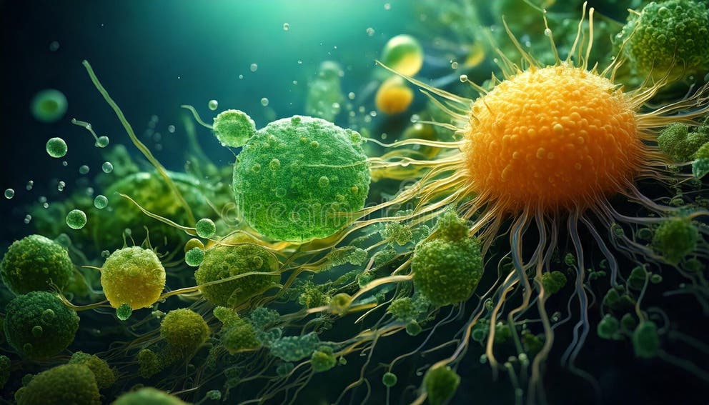 Generated Image. Stagnant Water Bacteria. it is a Scanning Electron ...