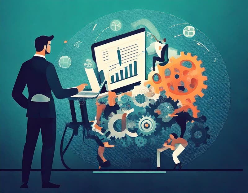 Essential Business Management Skills: a Concept Illustration Stock ...