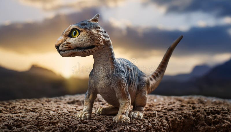 Dinosaur-Shaped Cat in the Jurrasic Park Universe Stock Illustration ...