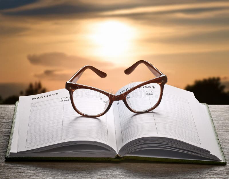 Eye Test Appointment Reminder with Glasses on Open Diary. Stock ...