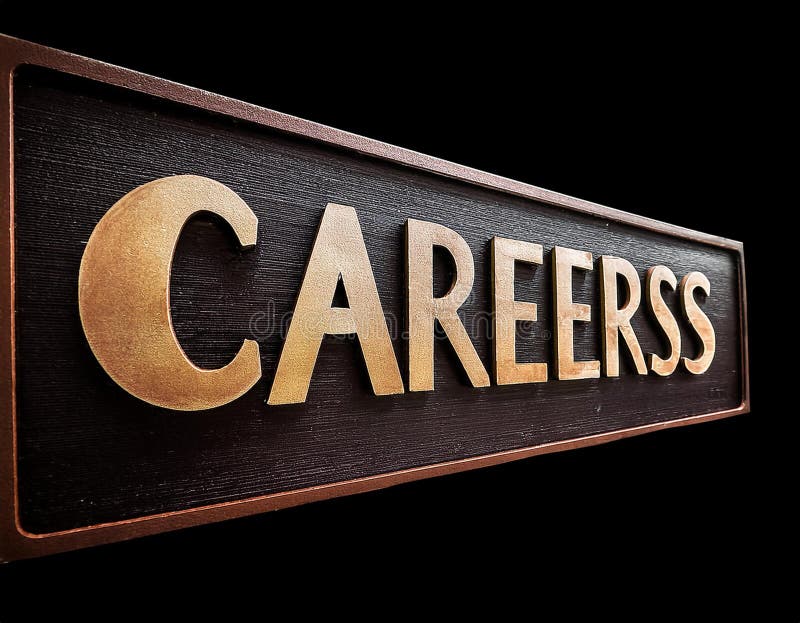 Careers Sign Isolated Against Black. Stock Illustration - Illustration ...