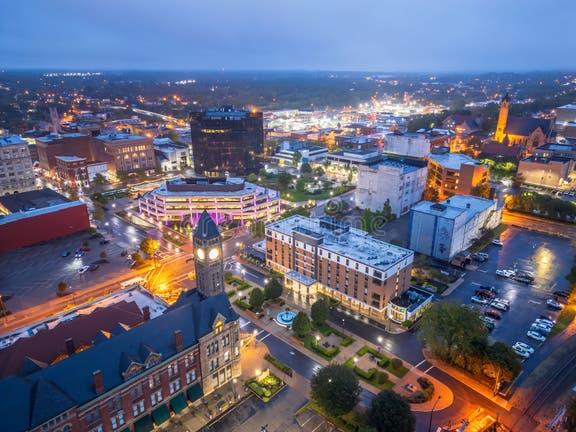 Springfield, Ohio, USA Town at Blue Hour Stock Photo - Image of ...
