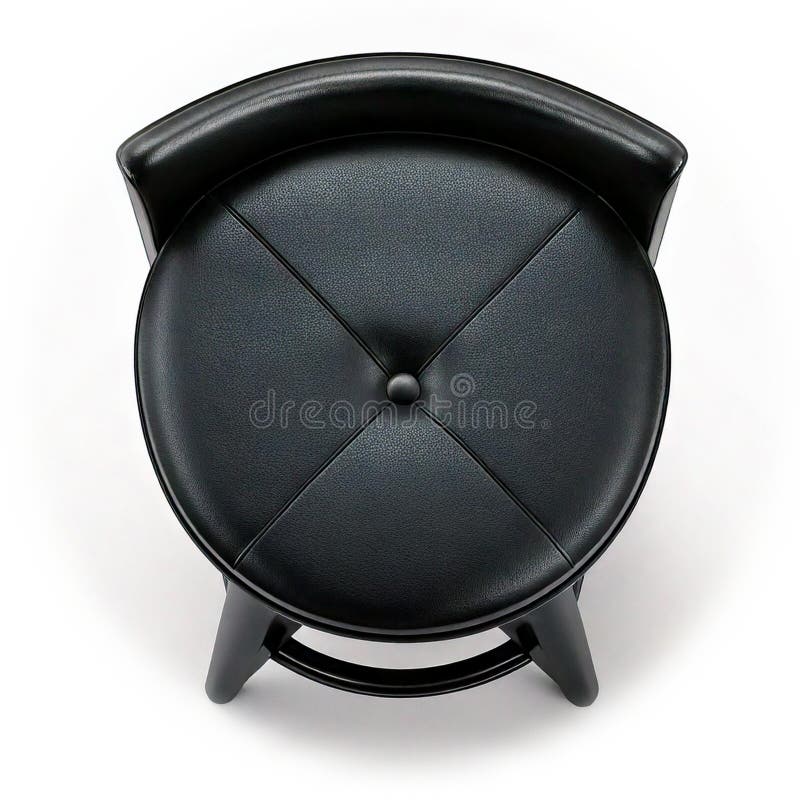 Black bar stool top view stock illustration. Illustration of view ...