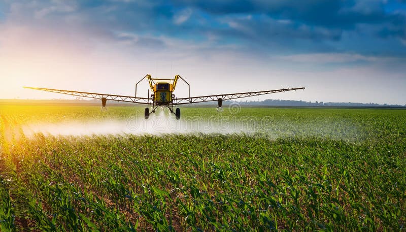 Spraying Insecticide. Crop Duster Spraying a Crop, Taken Using a ...
