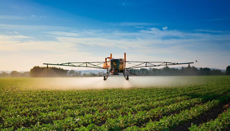 Spraying Insecticide. Crop Duster Spraying a Crop, Taken Using a ...