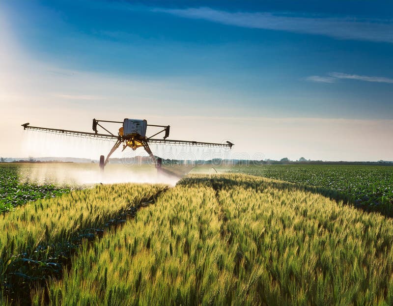 Spraying Insecticide. Crop Duster Spraying a Crop, Taken Using a ...