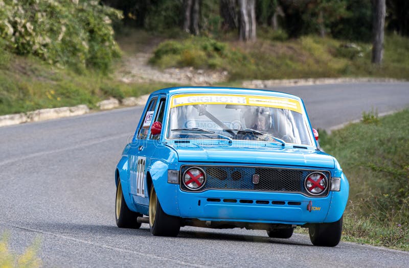 Fiat 128 in an Hill Climb Race Editorial Photography - Image of driver ...