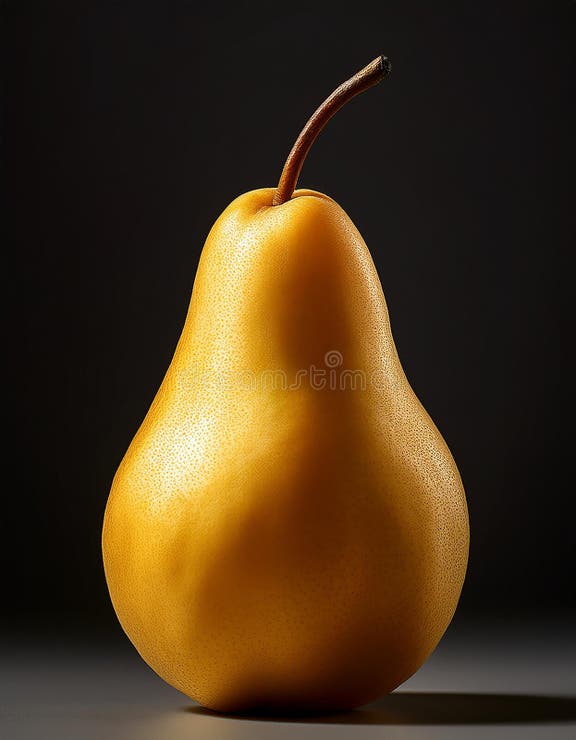 Juicy Golden Pear. a Juicy Ripe Golden Pear Studio Isolated with Soft ...