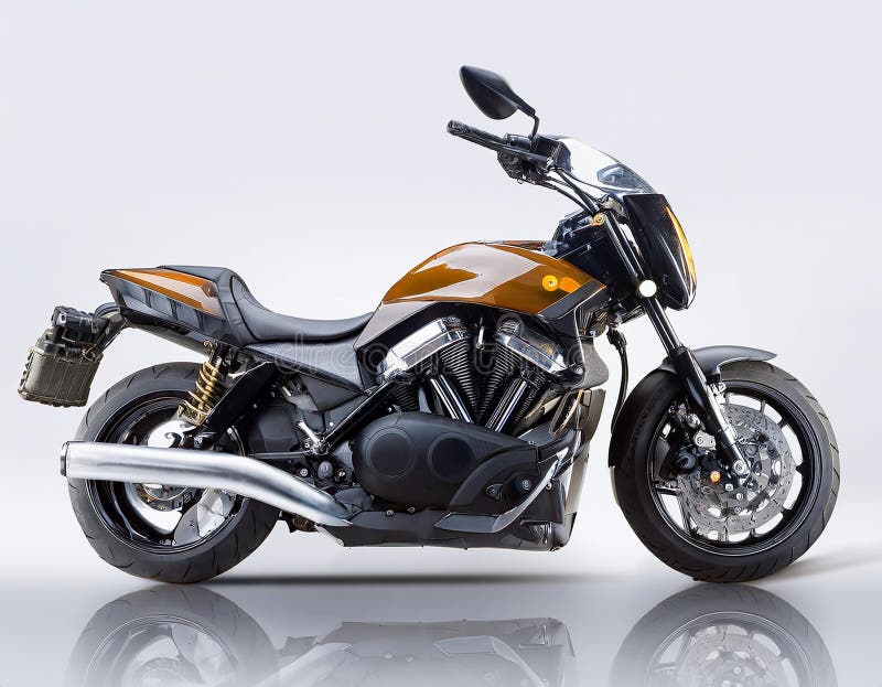 Motorcycle High Key. Isolated Motor Bike Stock Illustration ...