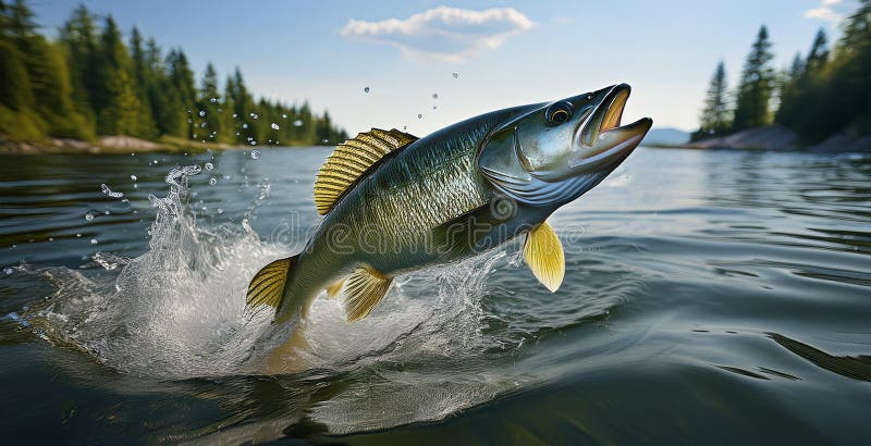Jumping Walleye Stock Illustrations – 104 Jumping Walleye Stock ...
