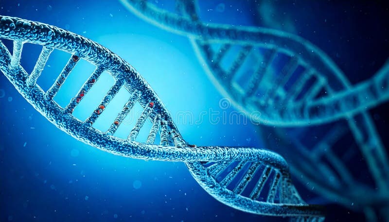 Human DNA Double Helix Chains. AI Generated Stock Illustration ...