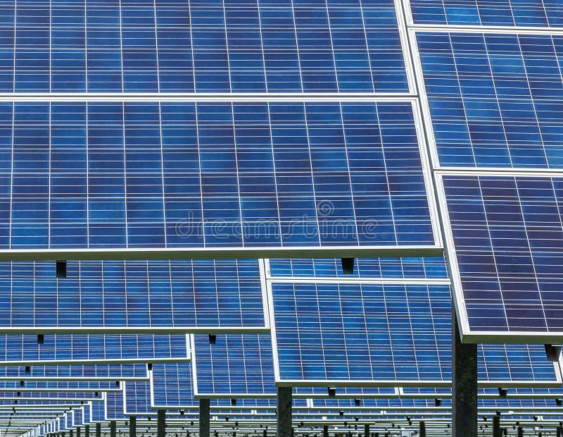 Polycrystalline Silicon Solar Cells or Photovoltaic Cells in Solar ...