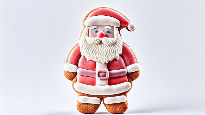 Christmas Gingerbread Santa Claus Decorated for the Holidays Stock ...